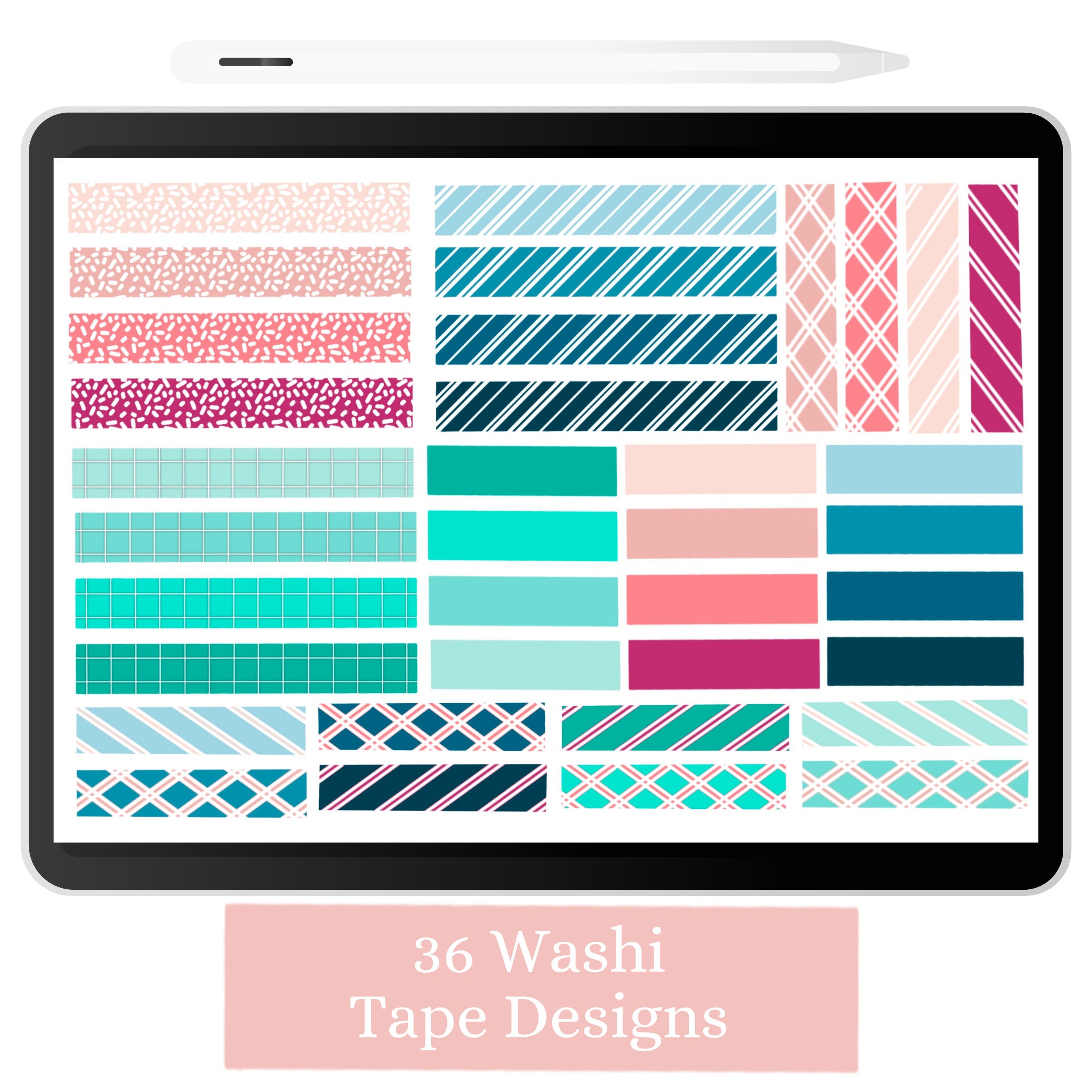 Preppy Digital Sticker Pack | 186 Pre-cropped PNG Files | Pastel ...