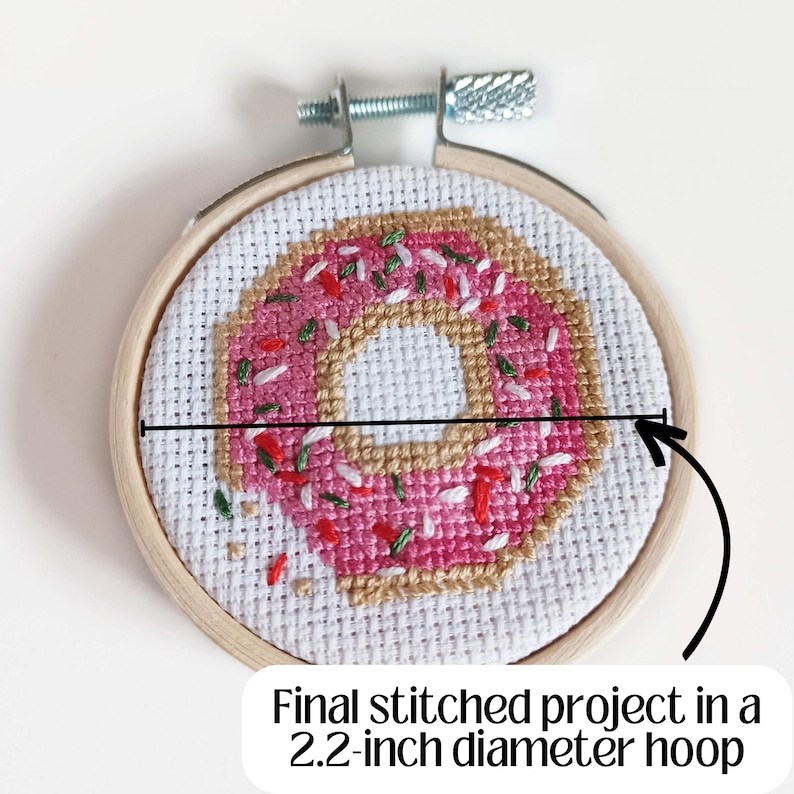 Mini Donut Cross Stitch Pattern Pdf, Counted Cross Stitch Art, Small ...