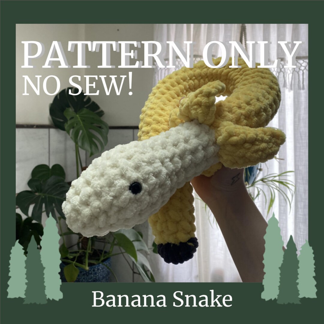 Banana Snake No Sew Crochet Amigurumi Pattern PDF - Etsy