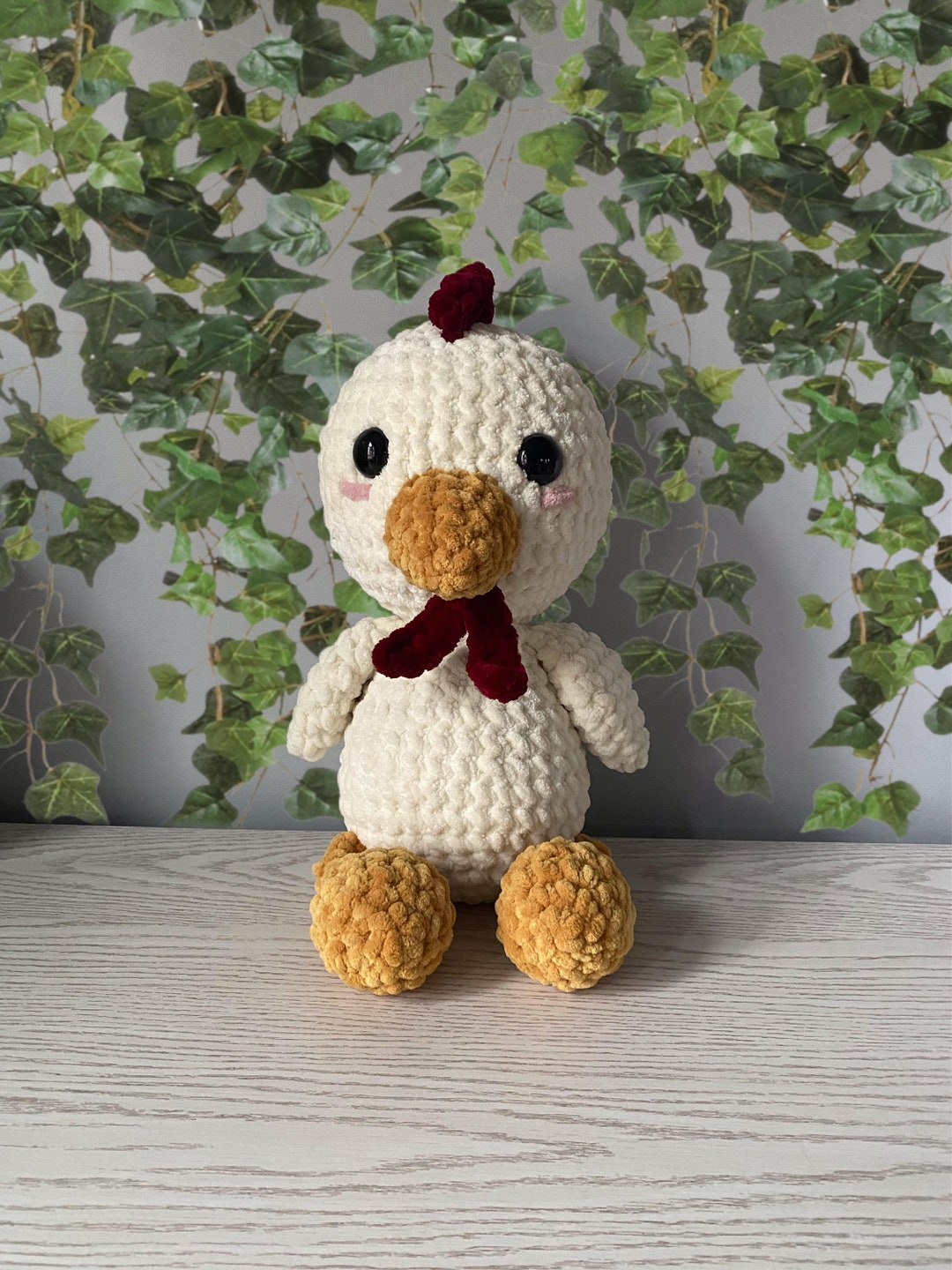 Crochet Rooster Plush Amigurumi Rooster Stuffed Animal Crochet Plushie ...