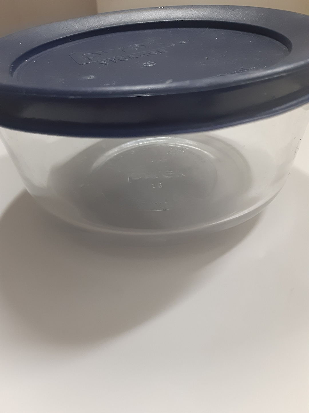 Pyrex Storage 2 Cup With Blue Lid and Glass Body/kitchen Accessory/food ...