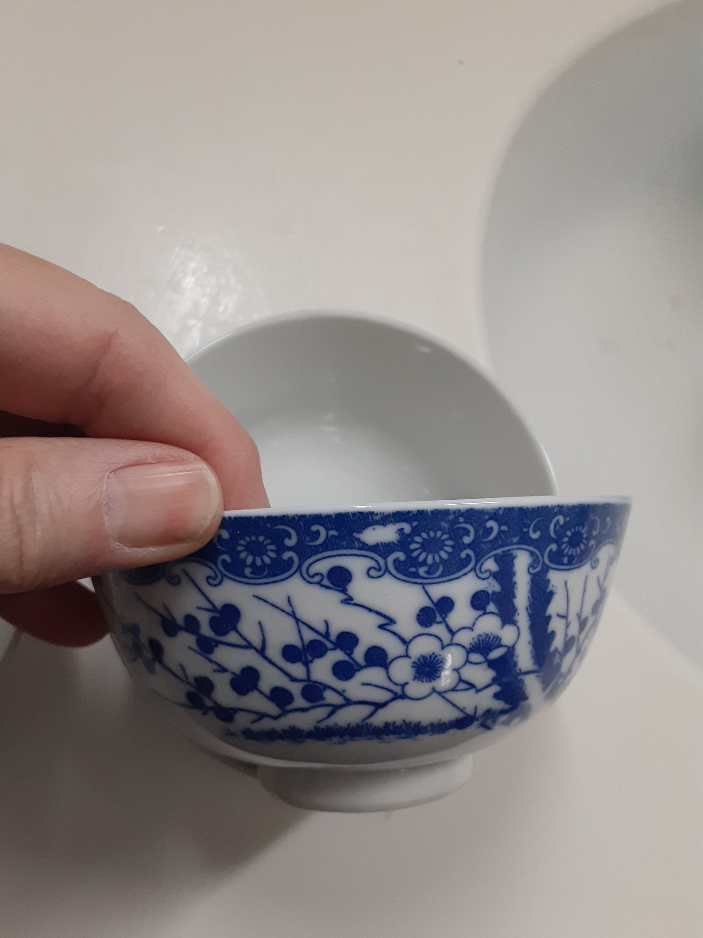 Blue & White Rice Bowls Set of 3 Made in Japan/asian Bowls/oriental ...