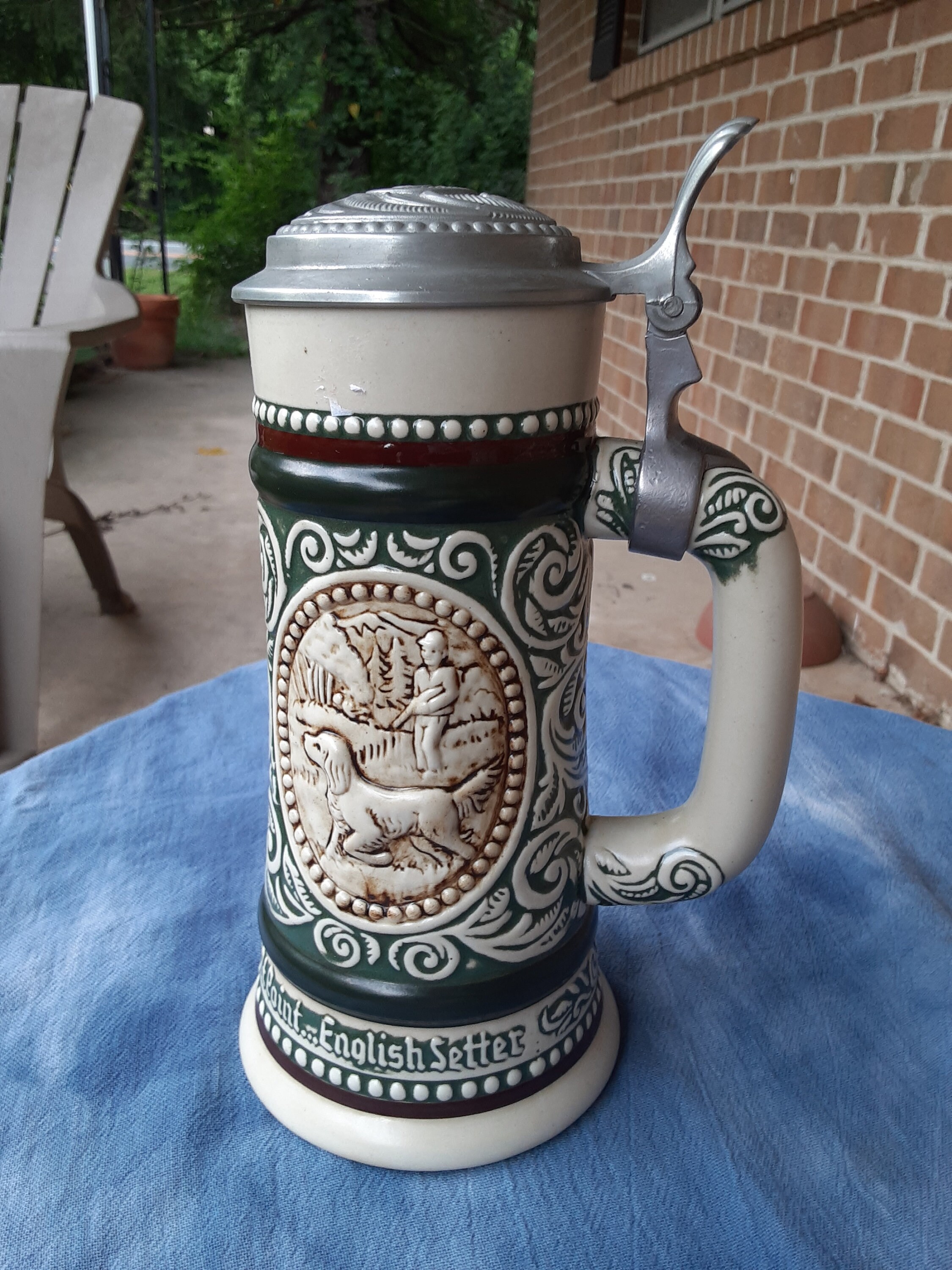 Avon 1978 Irish Setter Stein With Trout Fish on Back/avon Numbered ...