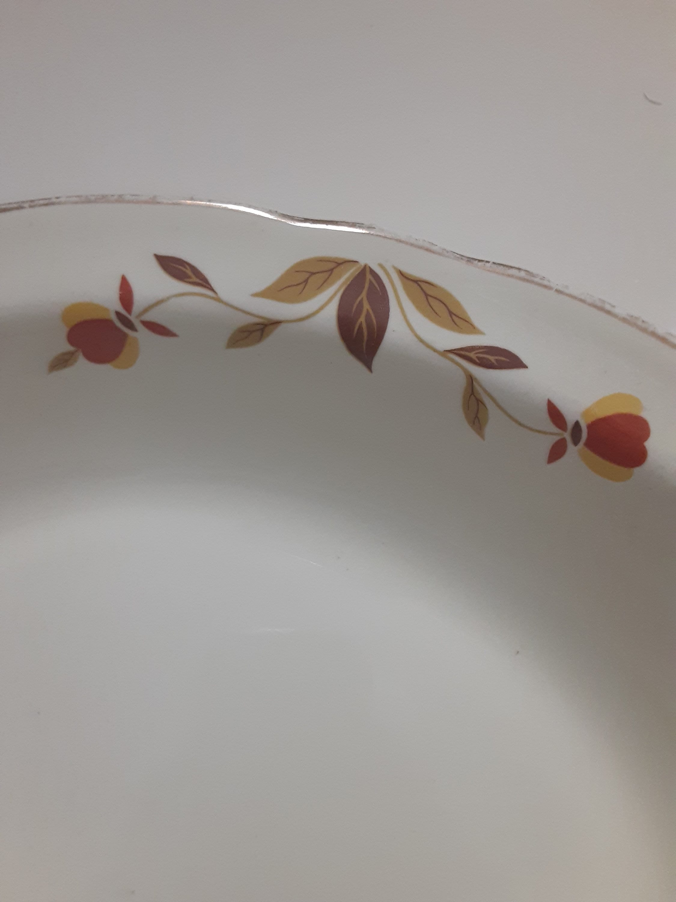 Superior Hall Autumn Leaves Oval Serving Dish C1950s-1960s/antique Dish ...