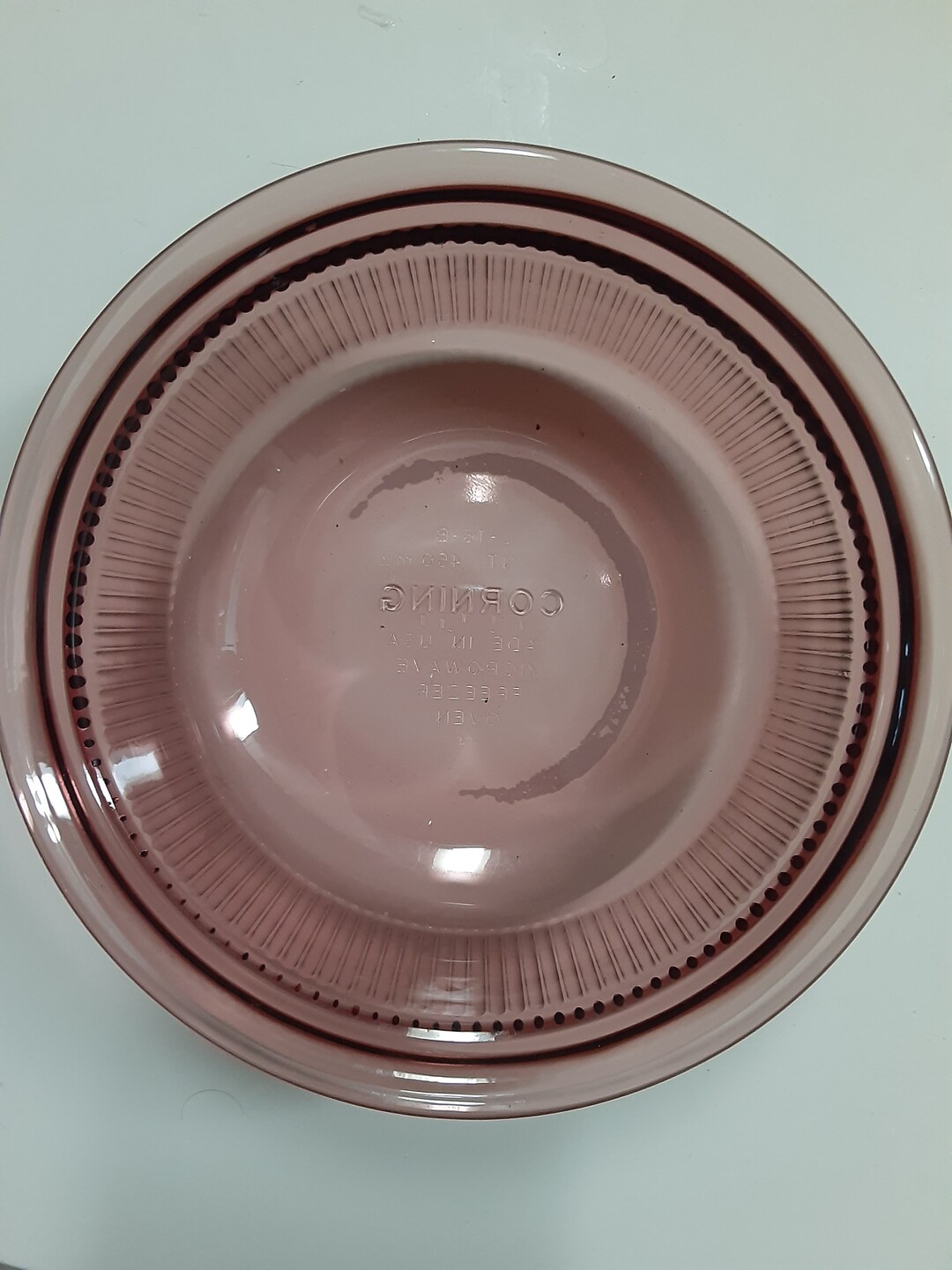 Corning Cranberry C-16-B 1 Pint Ribbed Glass Dish Made in Usa/microwave ...