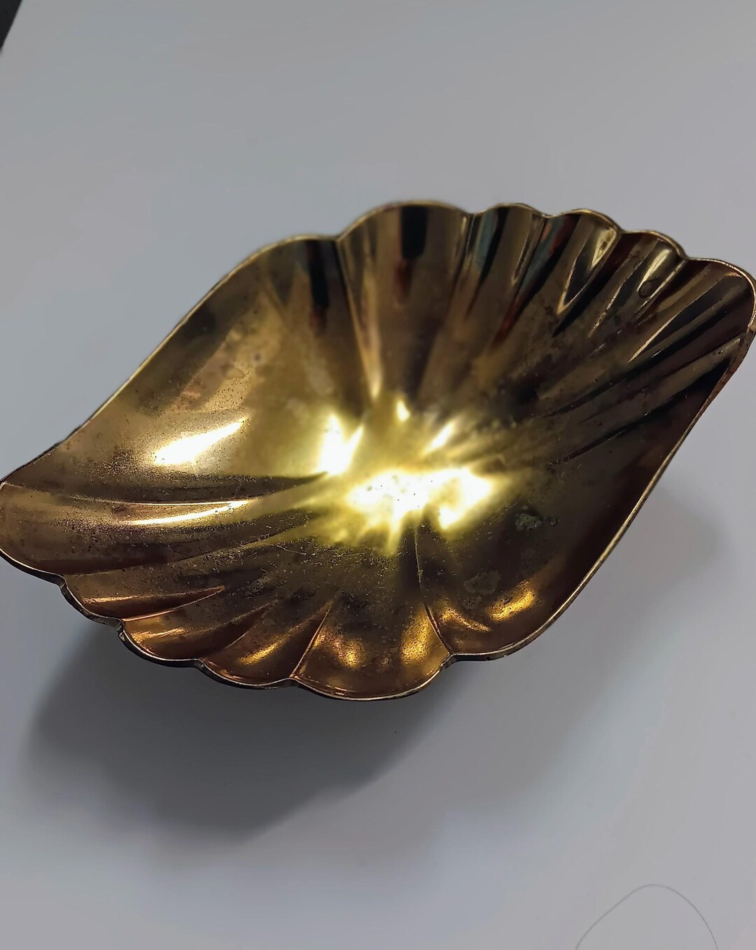 Metal Rombus Shaped Pedestal Scallop Dish 7wx4wx2h/gold Home Decor/ - Etsy