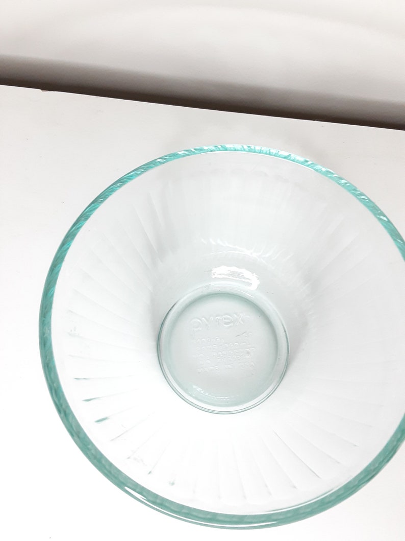 Pyrex Ribbed Blue Tint 3 Cup Bowl 7401/pyrex Glass Bowl/kitchenware - Etsy