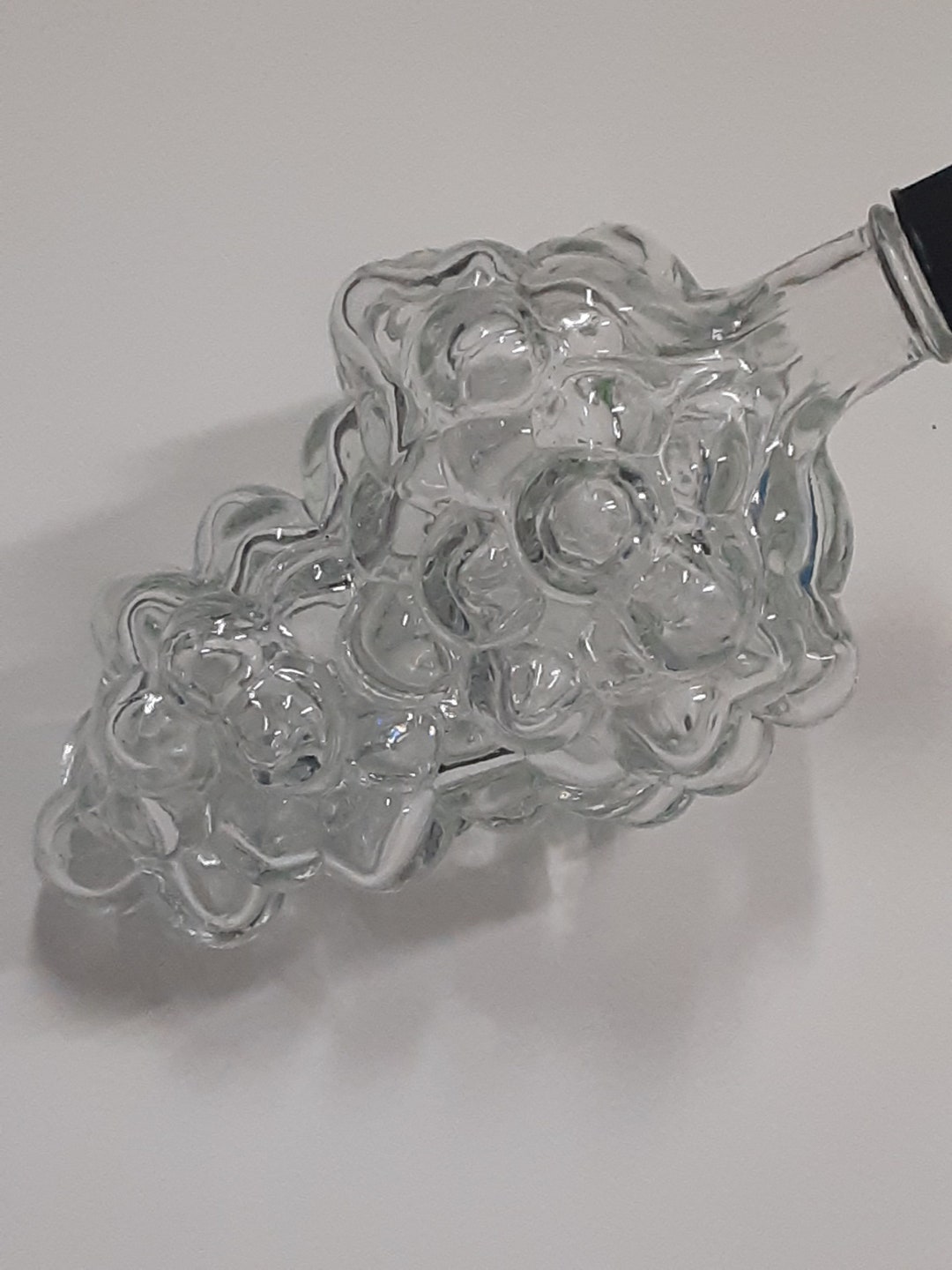 Clear Glass Grapes With Bottle/kitchen Decor/table Decor/serving Piece ...