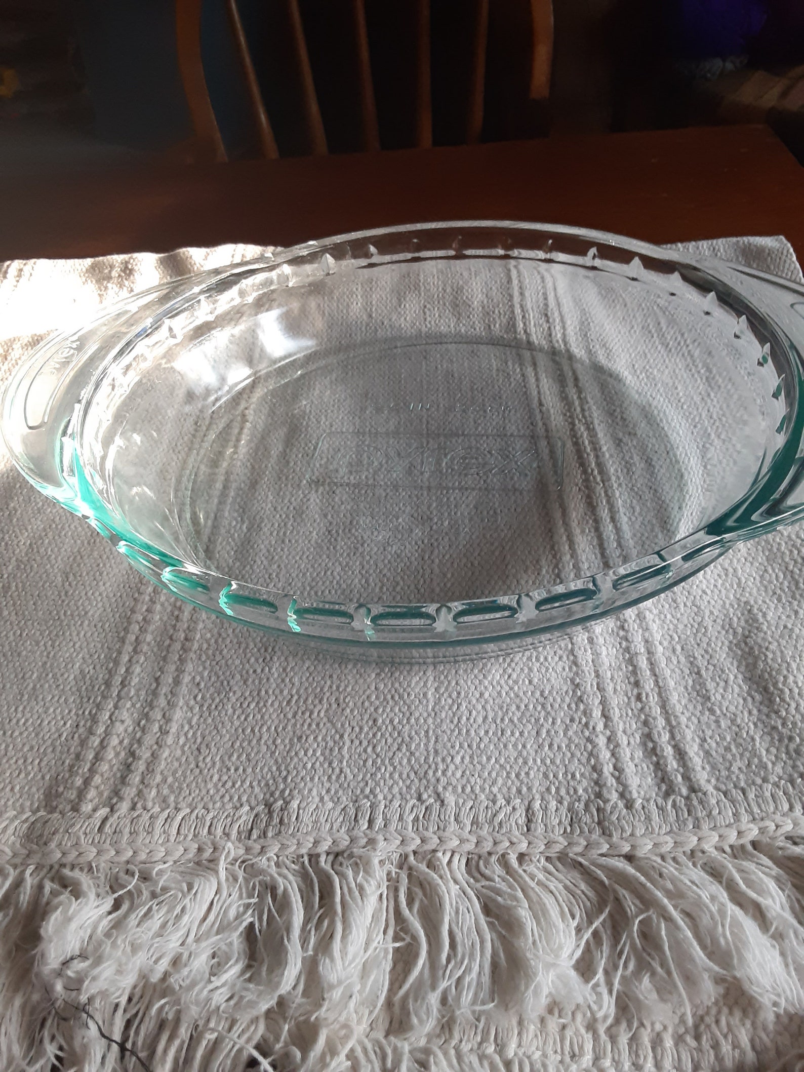 Pyrex #2229 Blue Tint 9.5" Pie Plate/blue Tint Pie/bakewareplate/pyrex ...