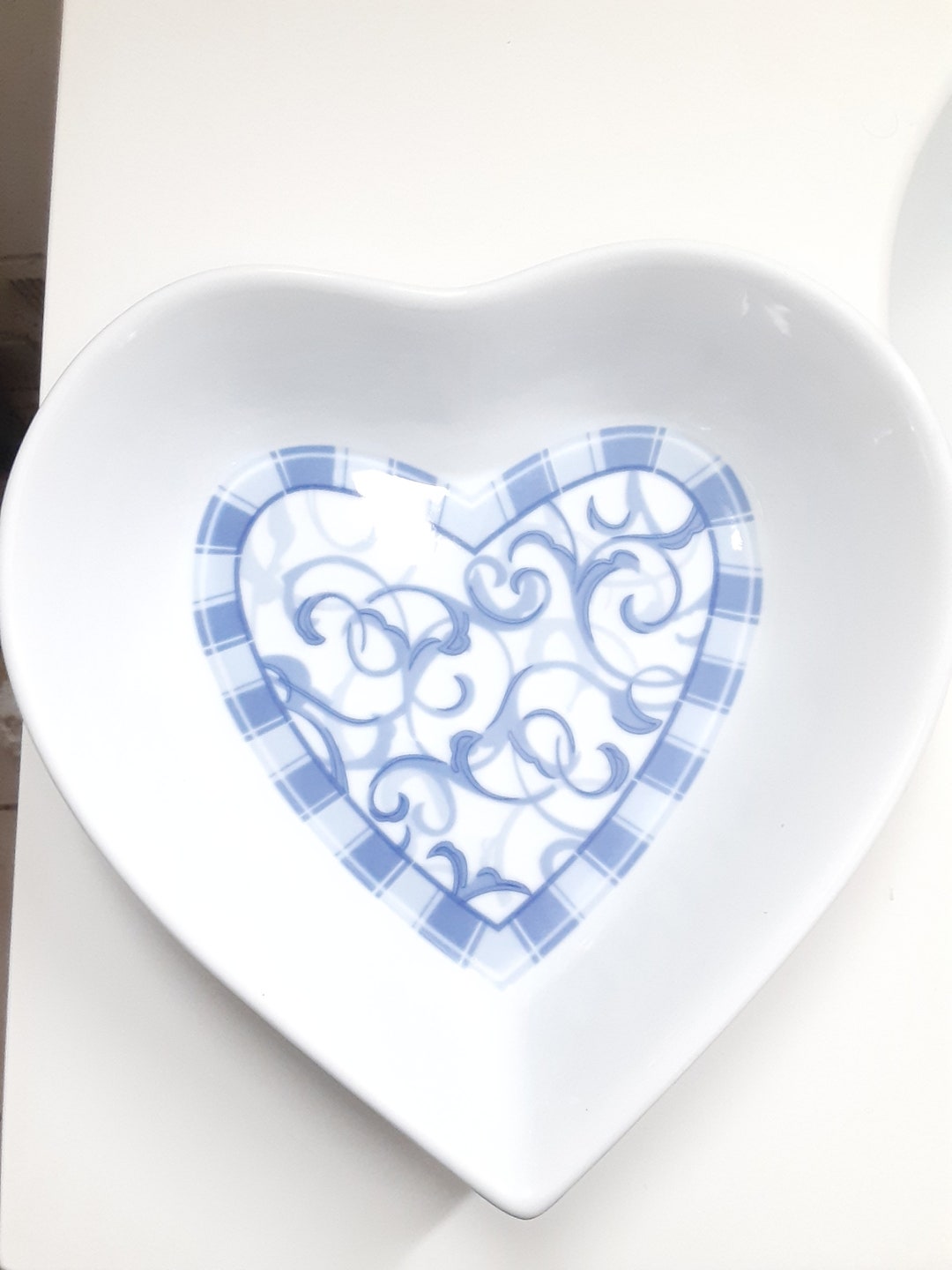 Vintage Oneida Blue Heather C1998 Heart Baking Dish/baking Dish/kitchen ...