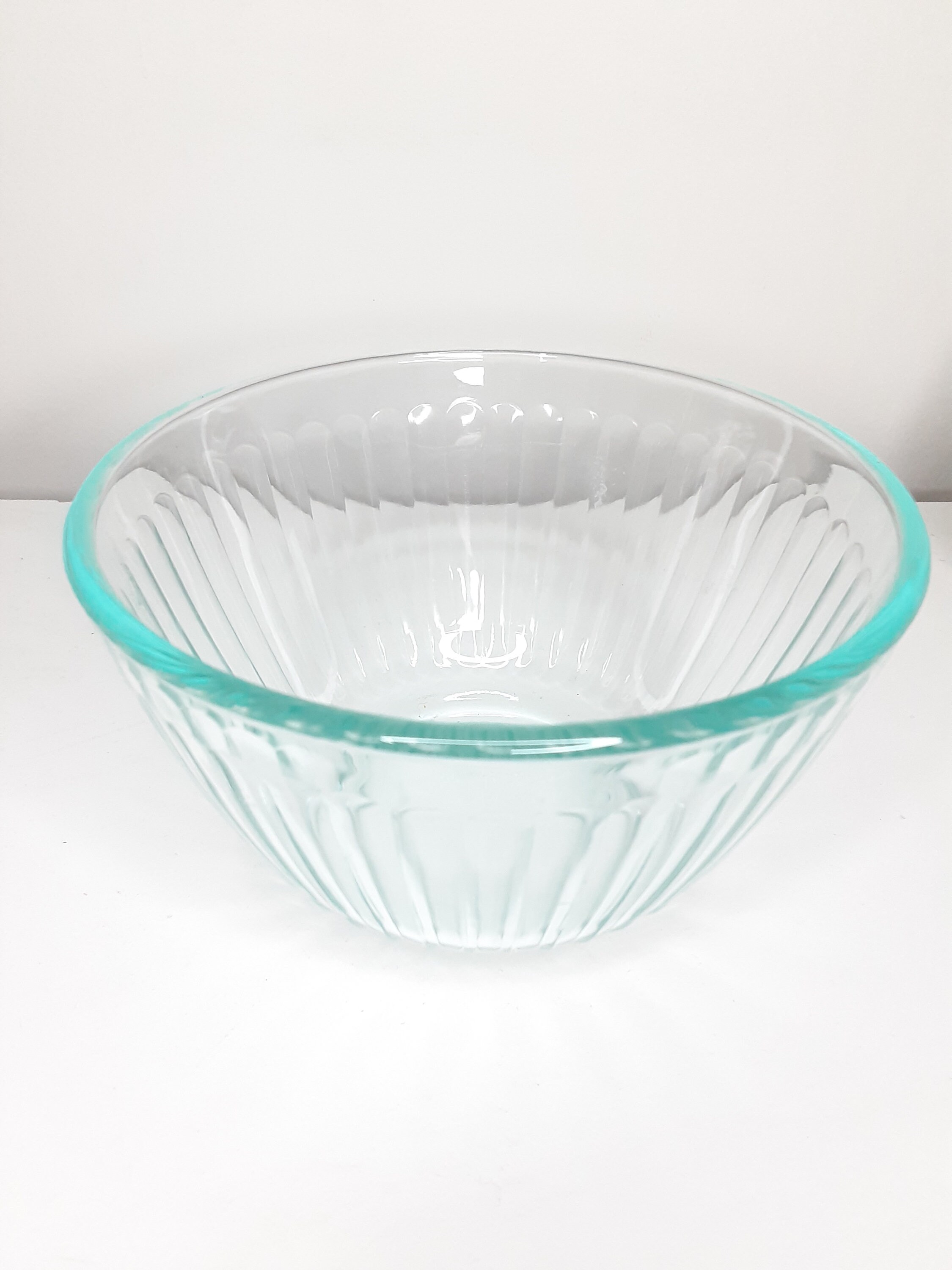 Pyrex Ribbed Blue Tint 3 Cup Bowl 7401/pyrex Glass Bowl/kitchenware - Etsy