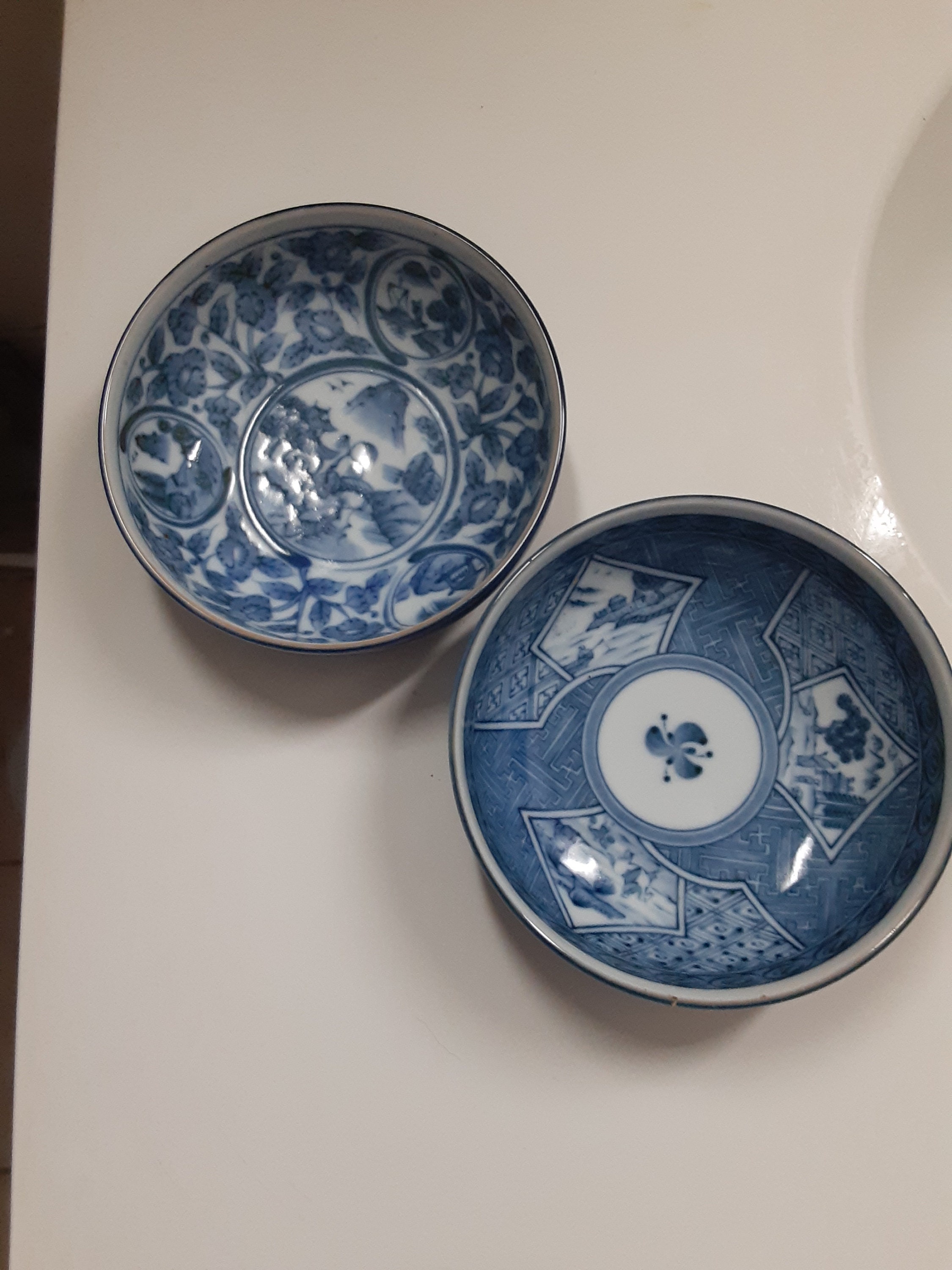 Blue White Asian Bowls Set of 2/asian Bowls/decorative Bowls/japanese ...