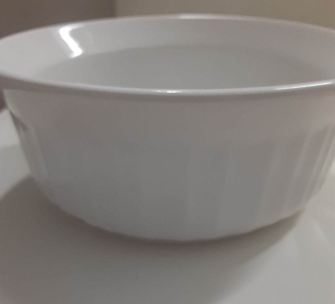 Corningware French White 16 Oz Stoneware Round - Etsy