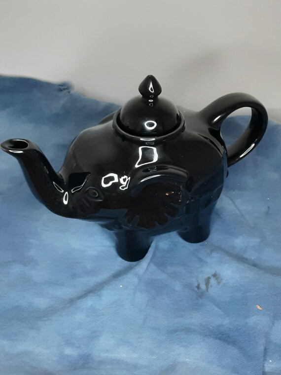 Cordon Bleu Black Elephant Tea Pot/elephant Tea Pot/home - Etsy