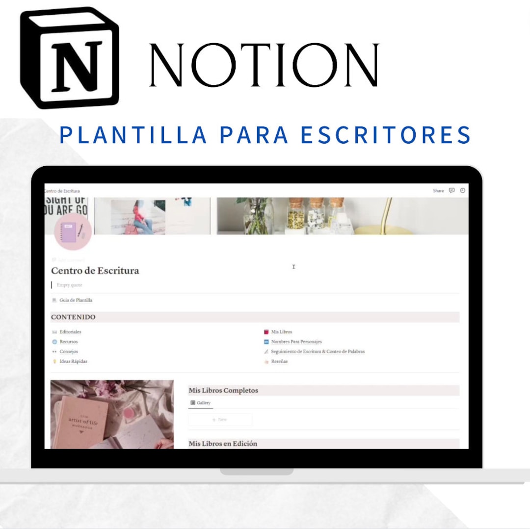 Notion/notion Template for Writers Spanish Template. Template - Etsy