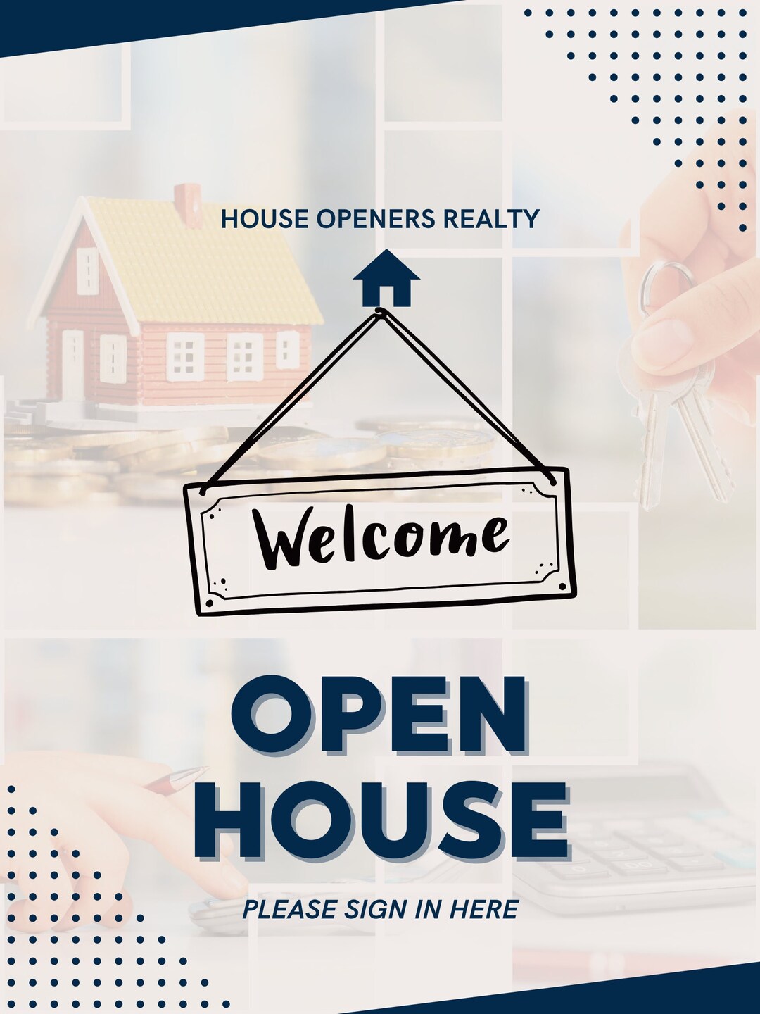 Open House Sign in Poster - Etsy