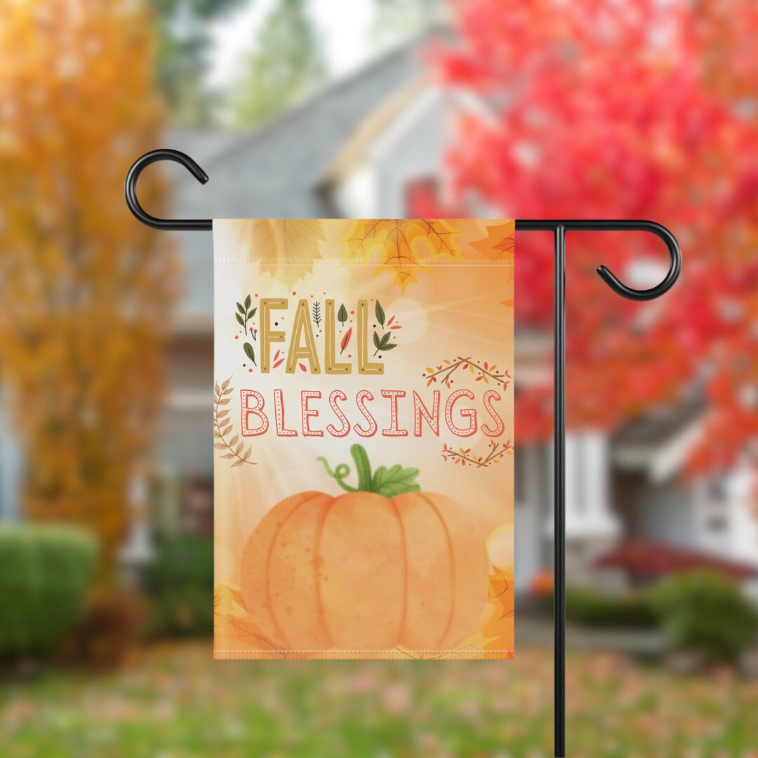 Fall Blessings Canvas Garden & House Banner - Etsy