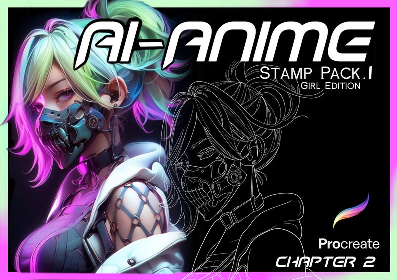 Digital A-I Anime Girl Stamp Pack Vol .1| Procreate| Ipad| iPhone - Etsy