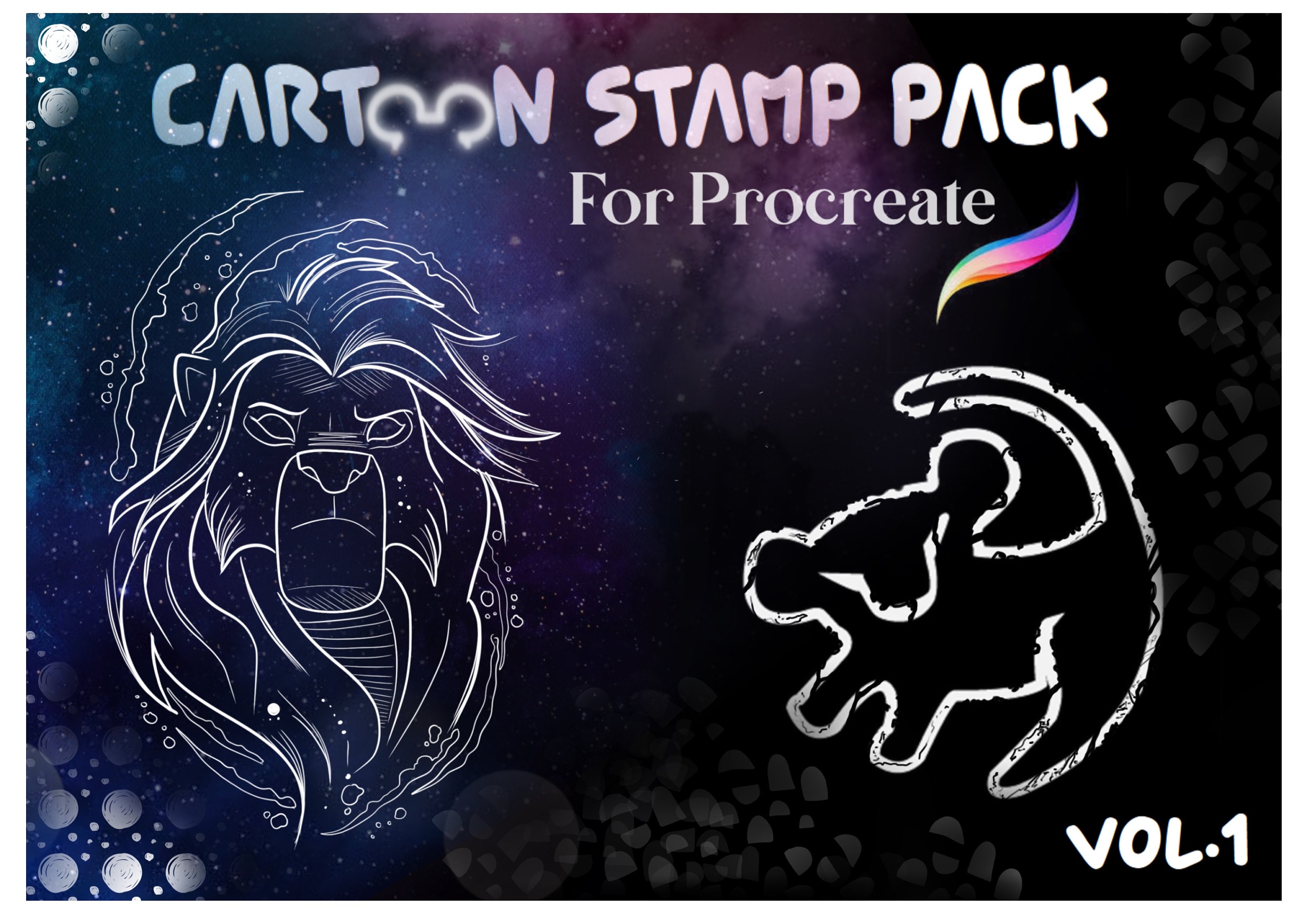 Digital Cartoon Stamp Pack Vol. 1 for Procreate on iPad - Etsy