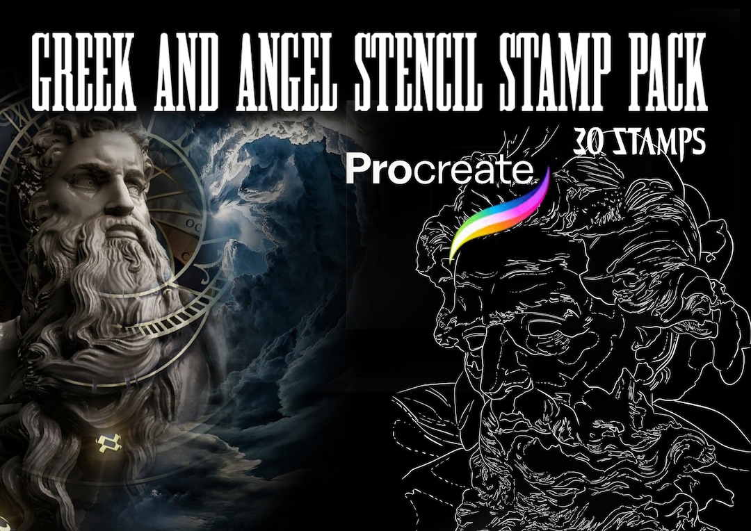 Digital Procreate Greek & Angel Stamp | 30 Stamps - Etsy