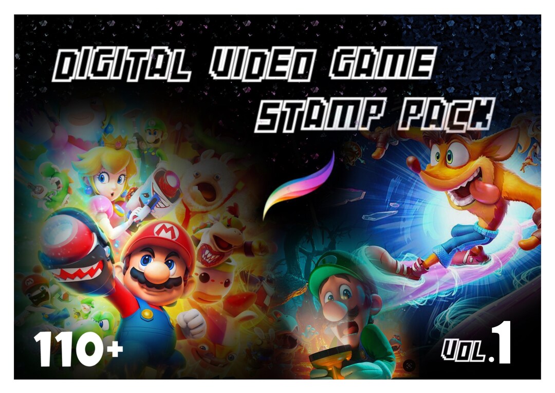 Video Game Stamp Pack Vol.1 | Procreate| Tattoo Stencil| iPad - Etsy