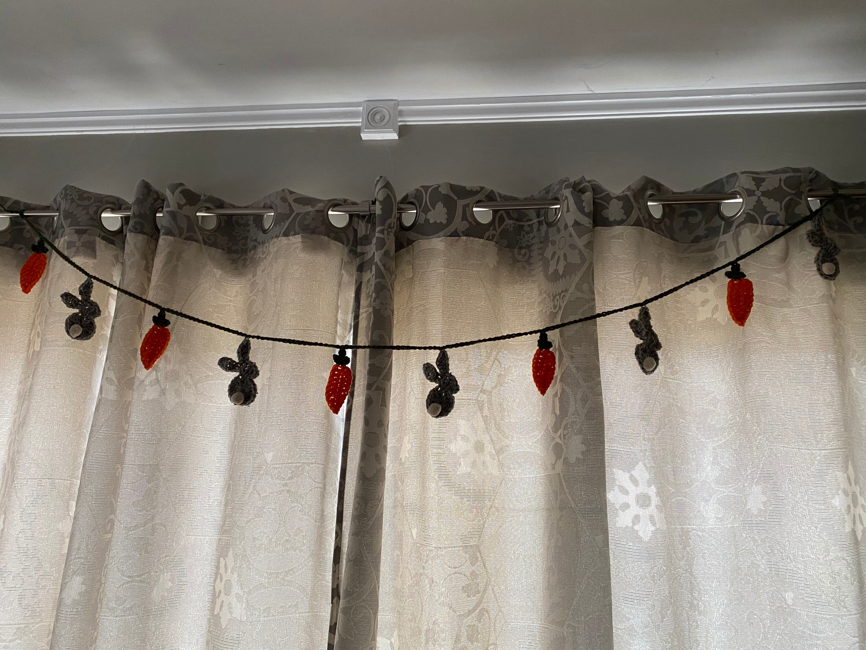 Crochet Bunny Garland, Crochet Rabbit Garland, Easter Garland, Spring ...