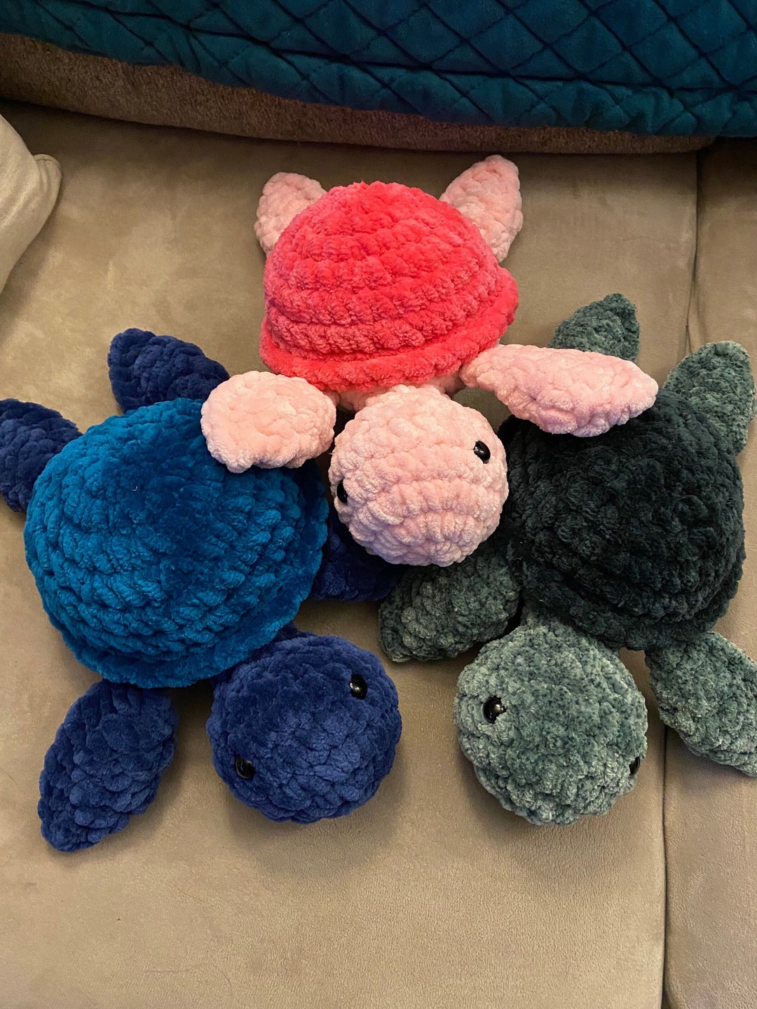 Big Crochet Turtle Plushie, Amigurumi Turtle, Crochet Plush - Etsy