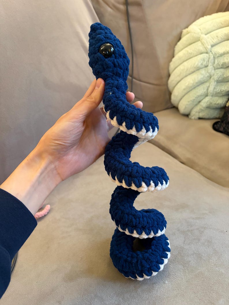 Crochet Spiraling Snake Plushie, Amigurumi Snake, Snake Stuffie - Etsy ...
