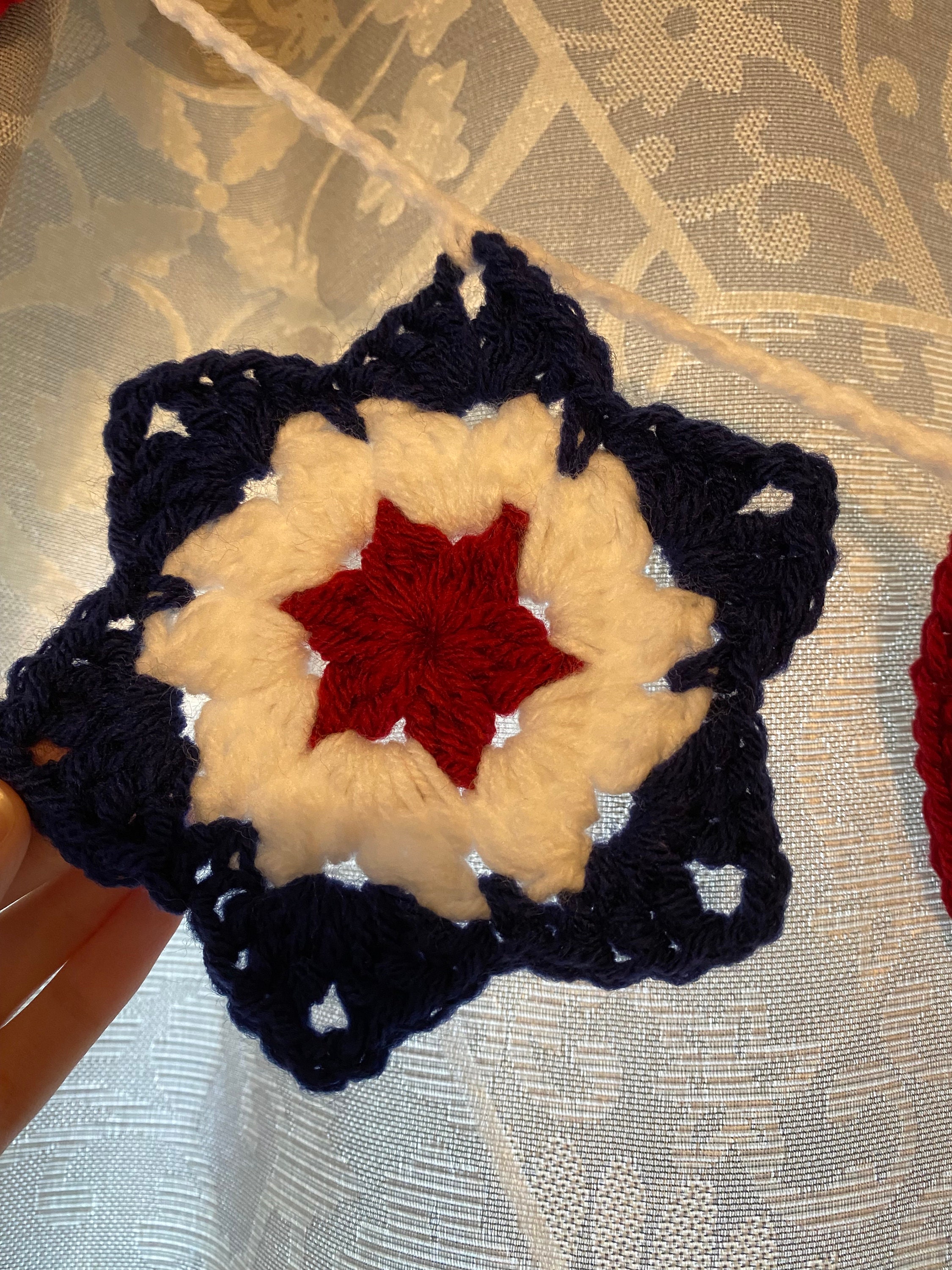 Patriotic Crochet Garland, July 4th Garland, Stars and Stripes Garland ...
