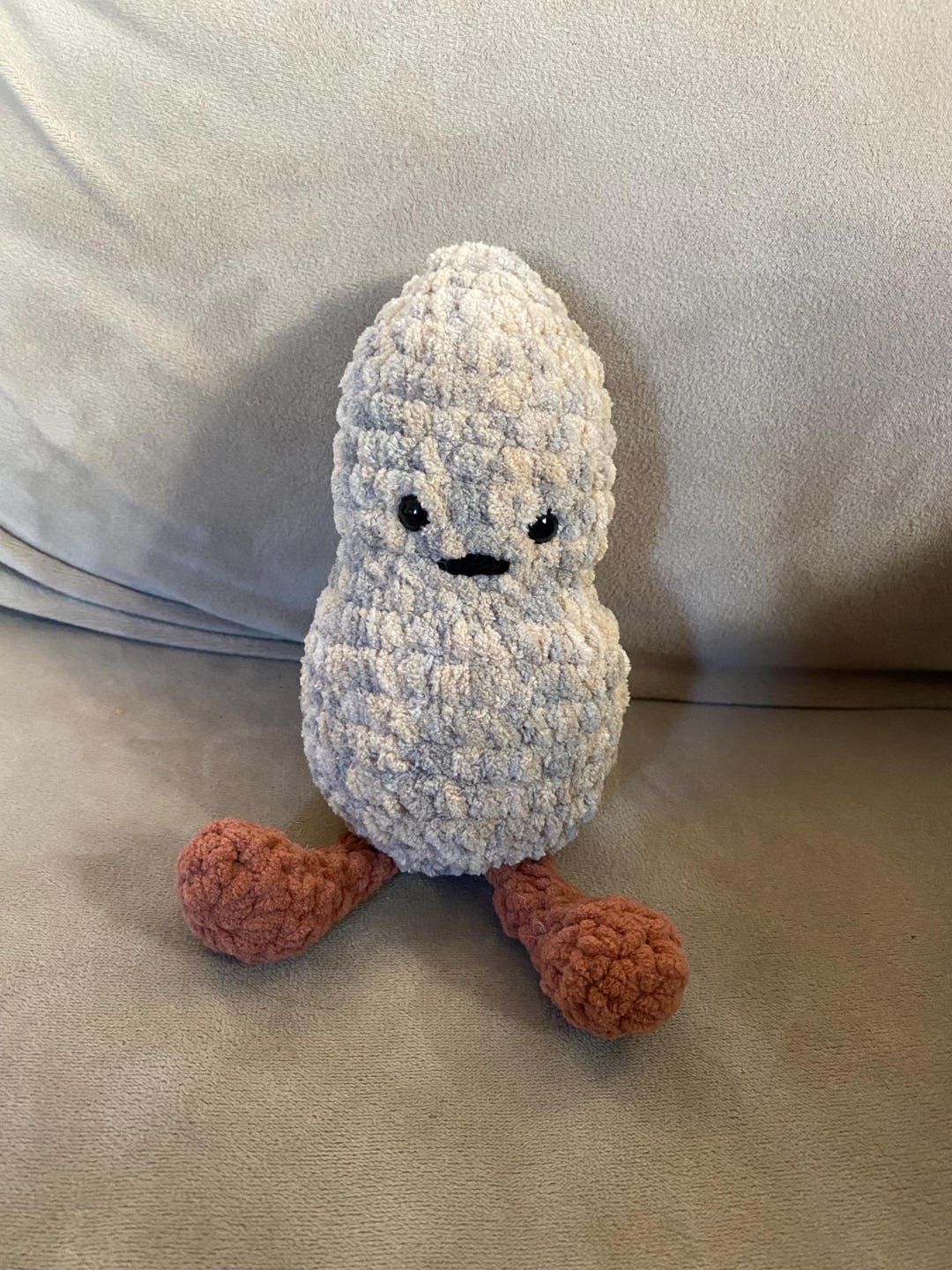 Crochet Peanut Plushie, Amigurumi Peanut, Crochet Plush - Etsy