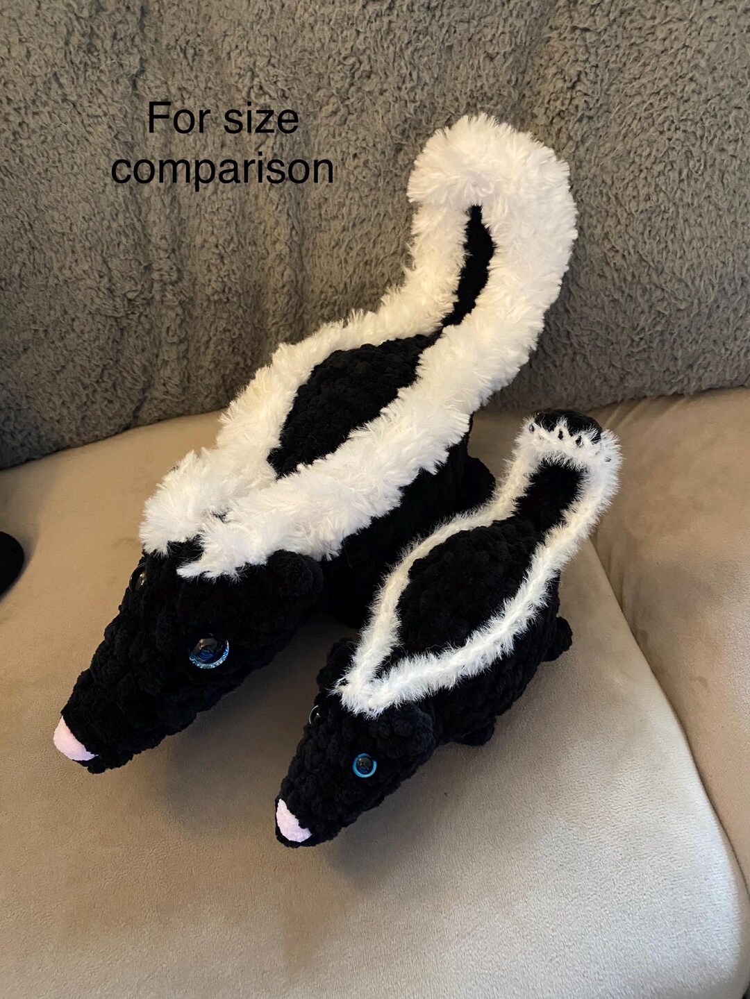 Big Crochet Skunk Plushie, Skunk Amigurumi, Crochet Plush - Etsy