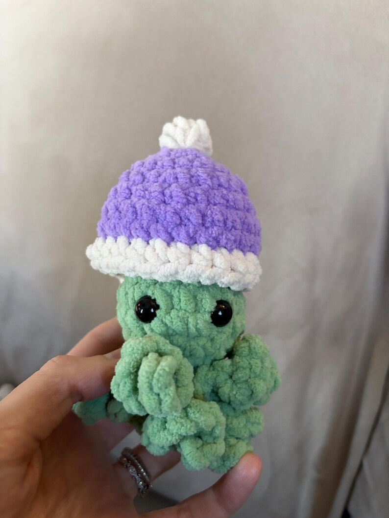 Crochet Popping Octo Plushies, Octopus in Hat, Crochet Stuffie - Etsy