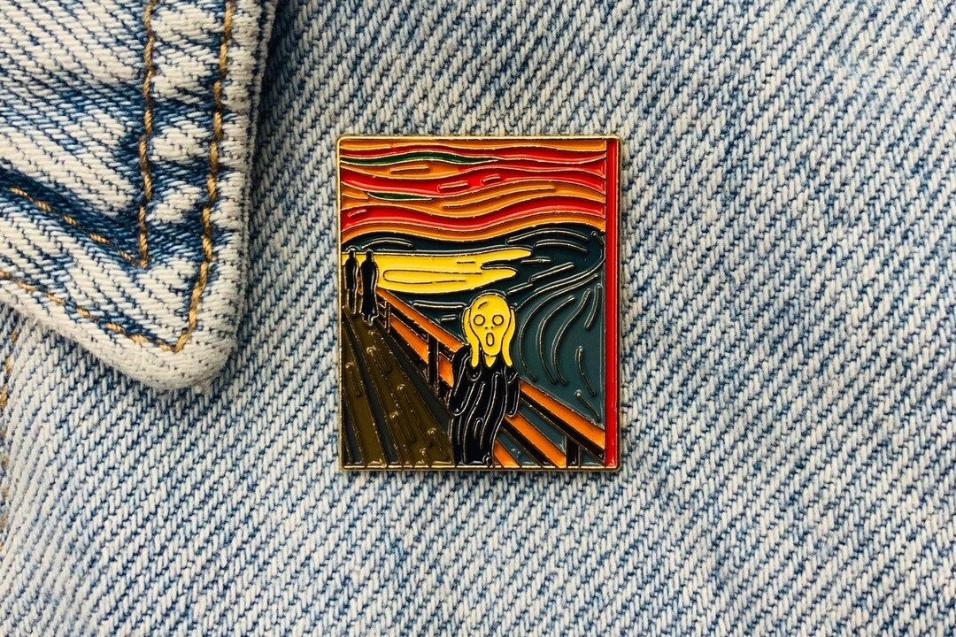 New Enamel Pin Painting Edvard Munch the Scream Metal Plug - Etsy