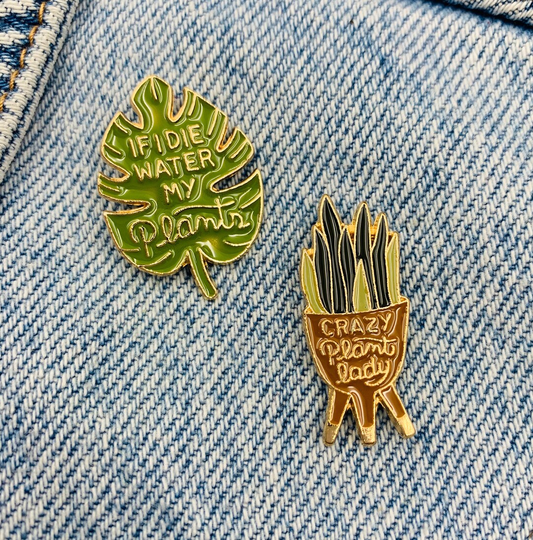 New Enamel Pin Plants Cactus Smiley Metal Connector Gift Birthday 1 ...