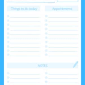Blue A4 Printable to Do List - for Instant Download - Etsy