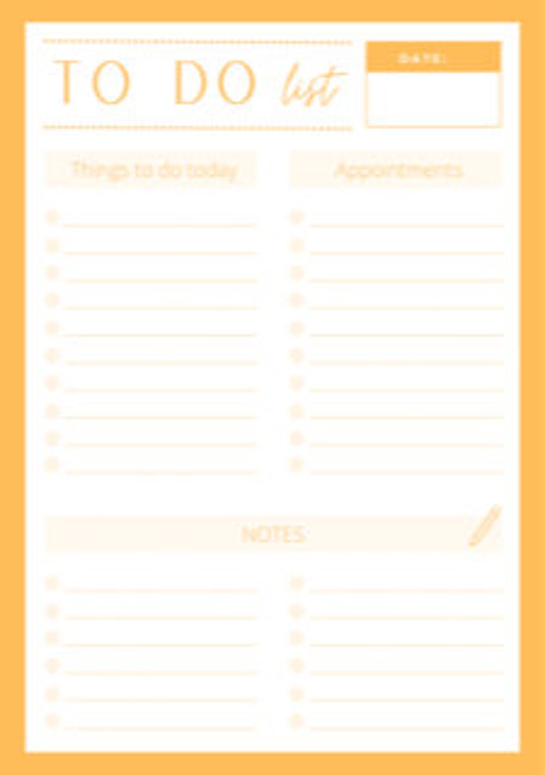A4 Printable to Do List - 4 Colours Provided in This Listing: Grey ...