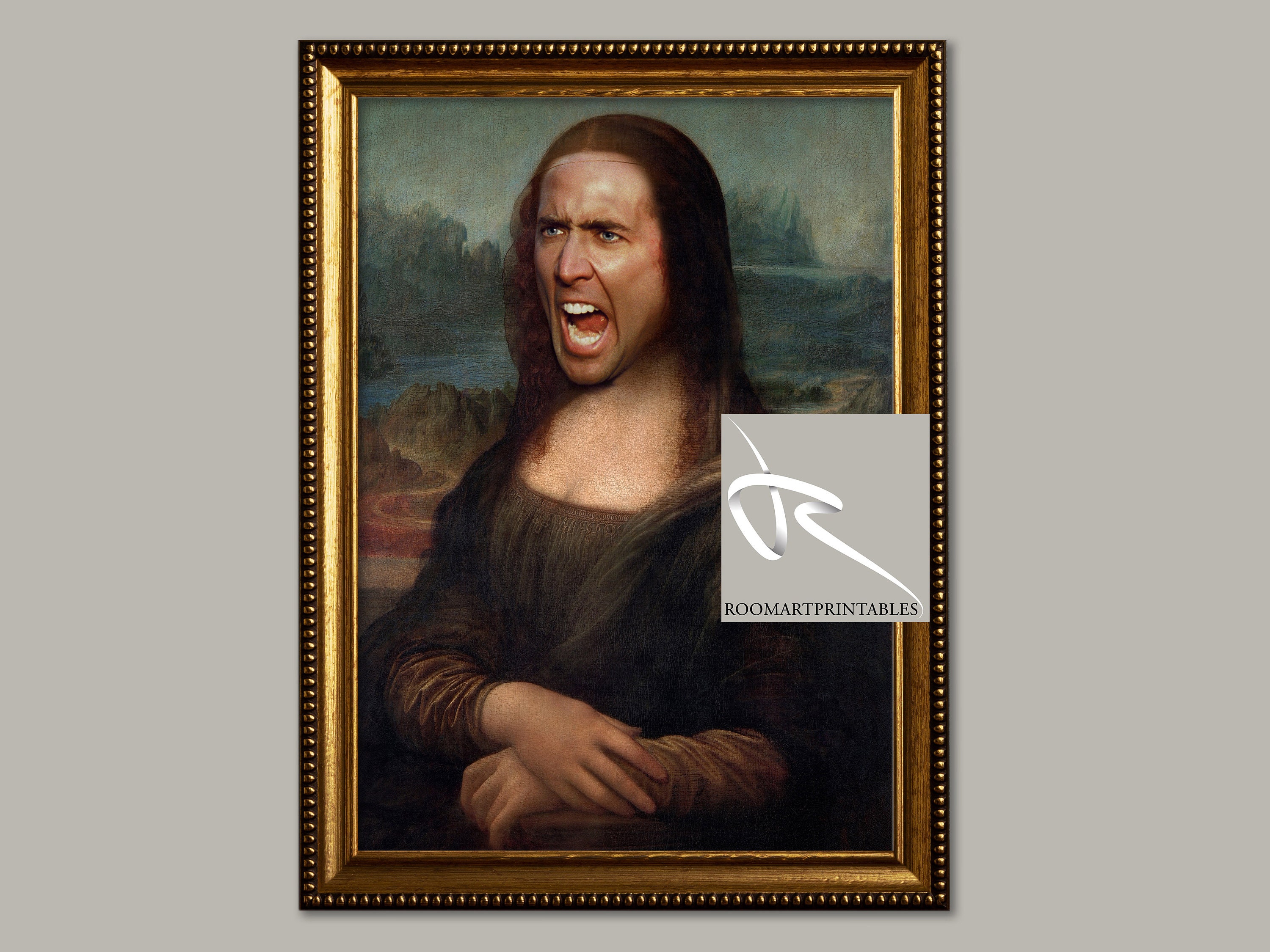 Nicolas Cage Nicolas Cage Poster Altered Art Print Mona - Etsy UK