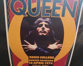 Queen Vintage Concert Poster - Etsy