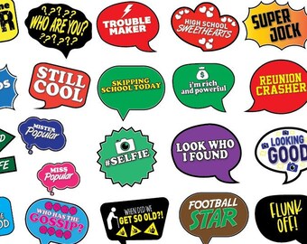 Photo Booth Props Class Reunion - Etsy