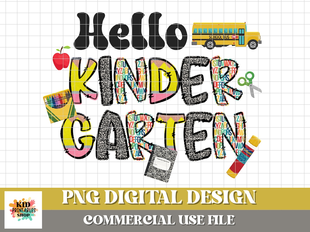 Hello Kindergarten PNG, Kindergarten PNG, Back to School Png, School ...