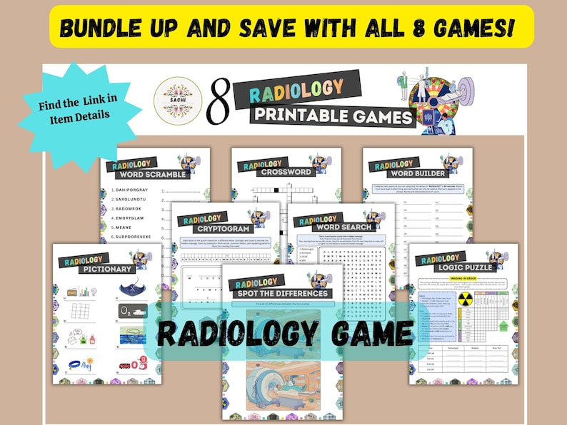 Printable Radiology Crossword | 2025 the Kaleidoscope of Radiologic Technology | Rad Tech Week ...