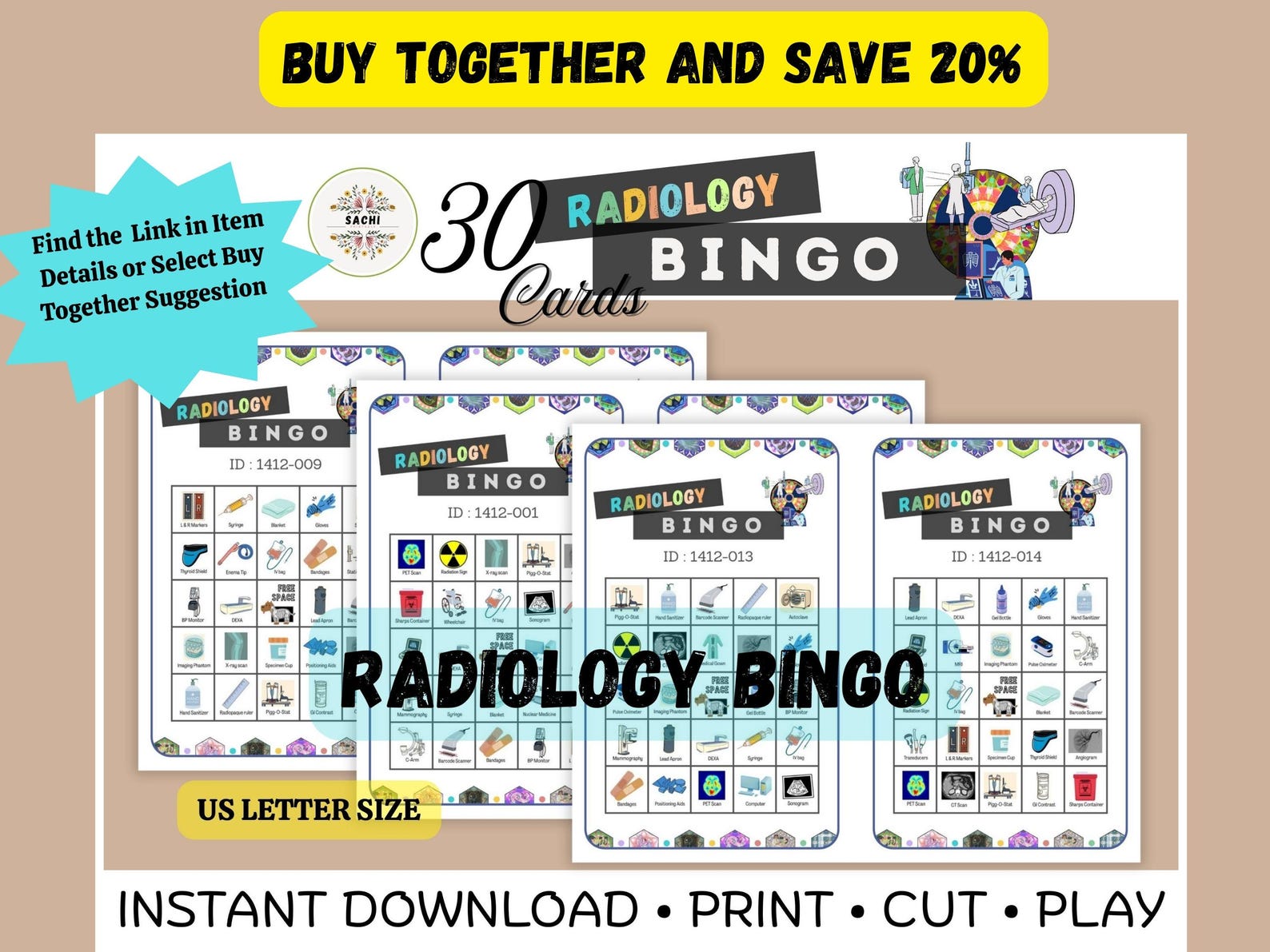 Printable 8 Radiology Game Bundle | 2025 the Kaleidoscope of Radiologic ...