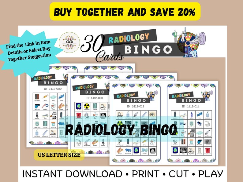 Printable 8 Radiology Game Bundle | 2025 the Kaleidoscope of Radiologic ...