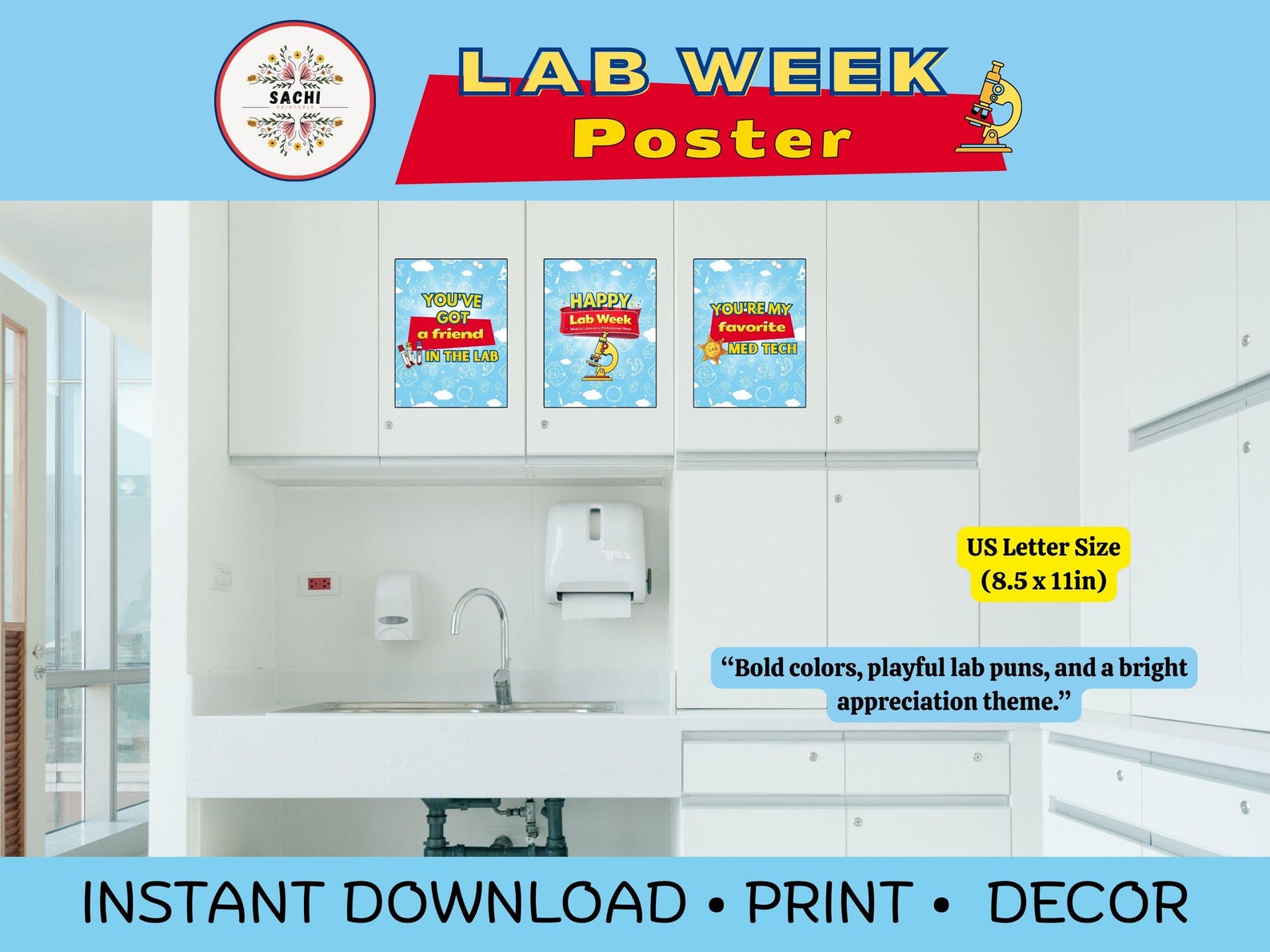 Lab Story Lab Week Posters (set of 3) | Lab Week 2026 (PDF Download) - Etsy