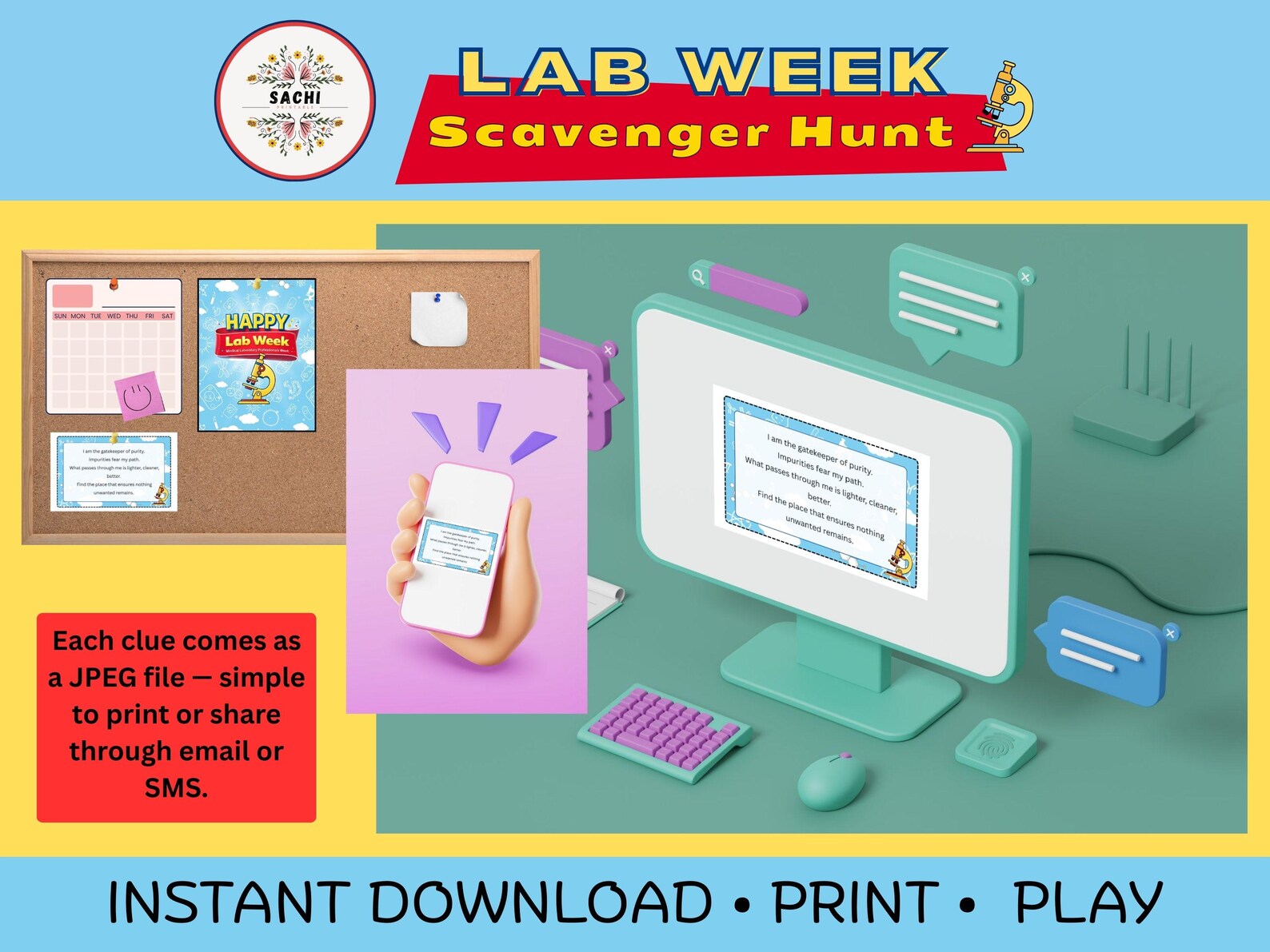 Printable Lab Week Scavenger Hunt Game| 2026 Lab Story | Lab Week ...