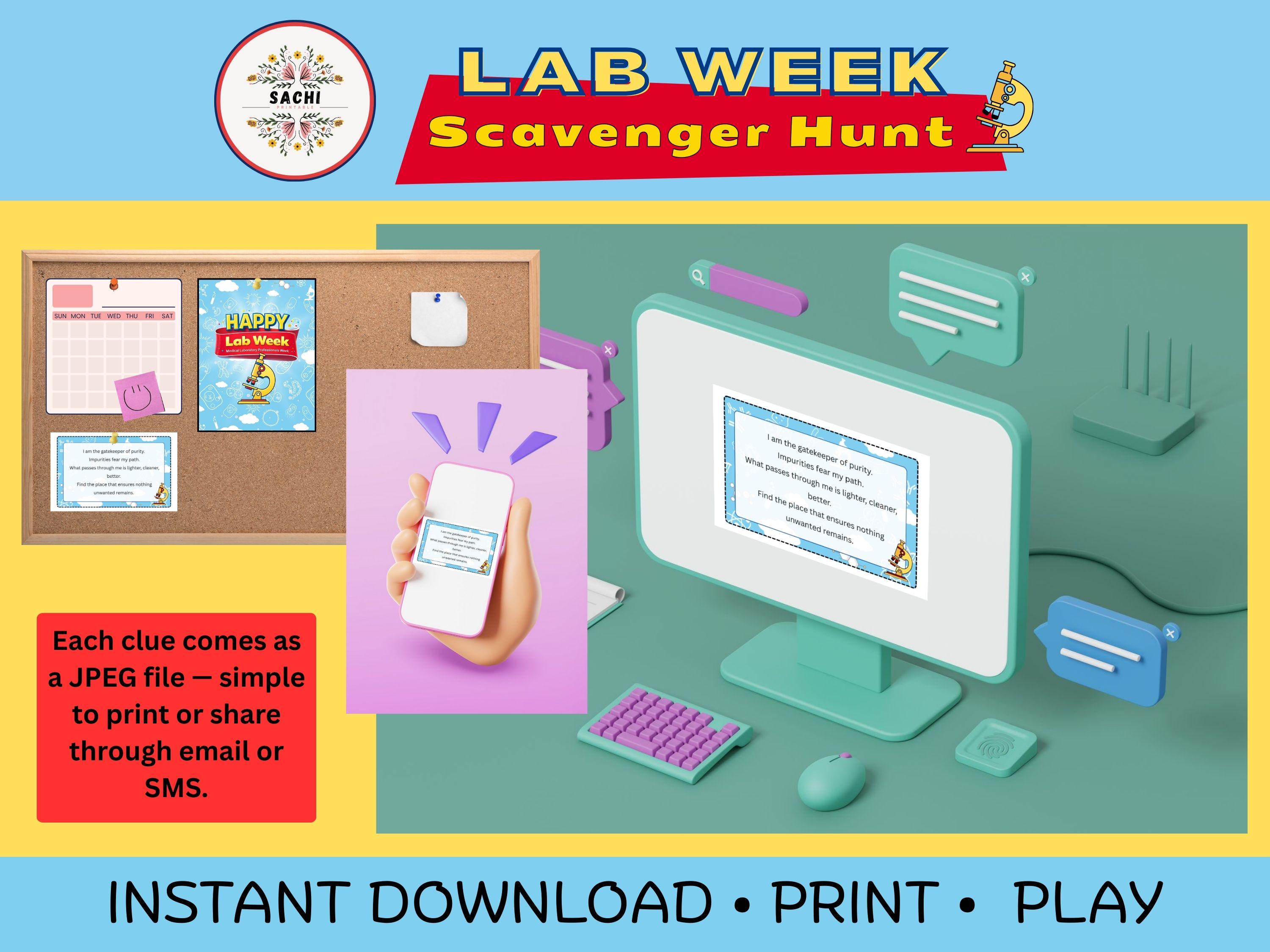 Printable Lab Week Scavenger Hunt Game| 2026 Lab Story | Lab Week ...