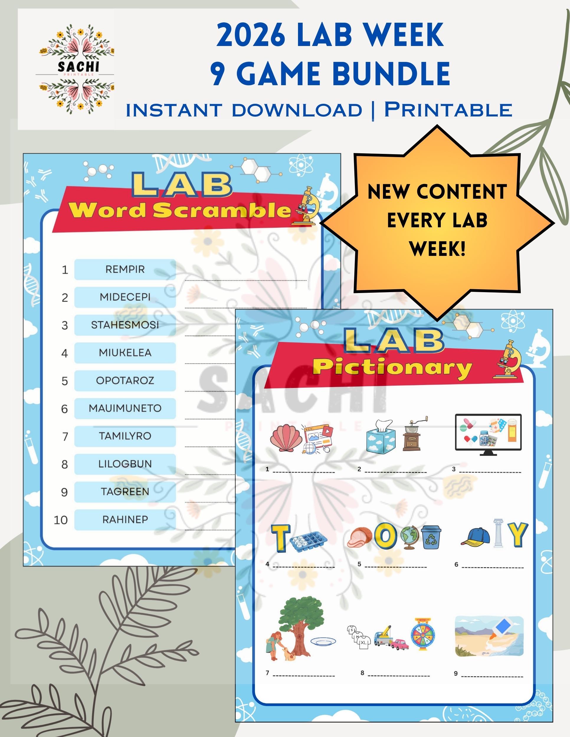 9 Lab Week Games Bundle | 2026 Lab Story | Lab Week Puzzles | Lab Week ...