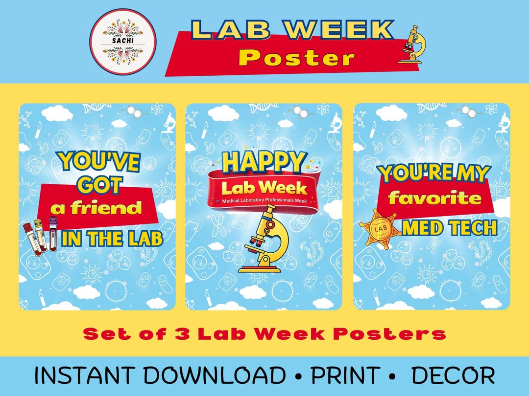Lab Story Lab Week Posters (set of 3) | Lab Week 2026 (PDF Download) - Etsy