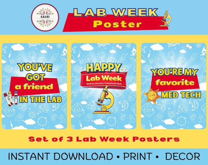 Lab Story Lab Week Posters (set of 3) | Lab Week 2026 (PDF Download) - Etsy