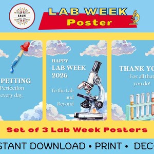 Lab Week Coloring Poster - Etsy